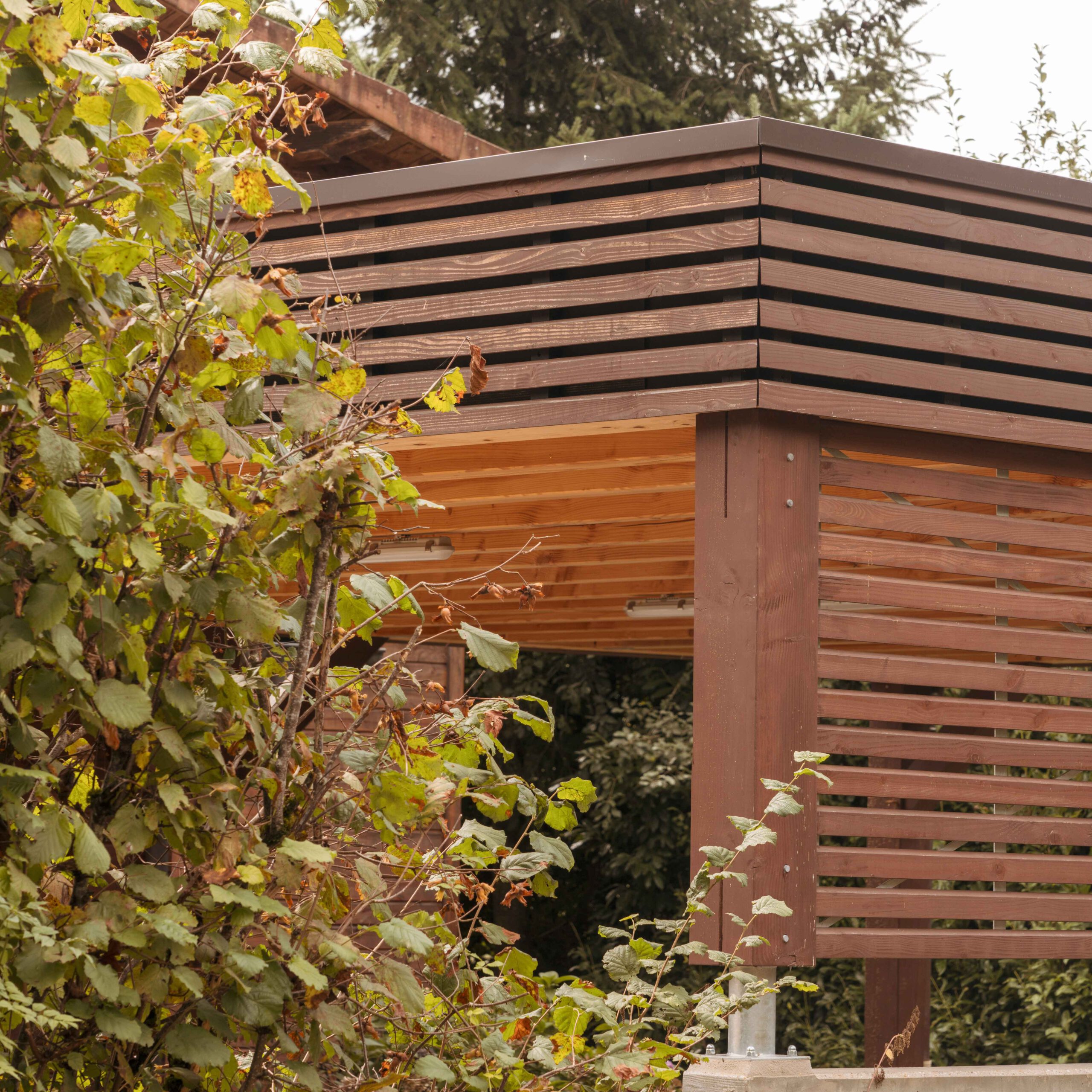 Construction carport bois Loire - Ocre architecture